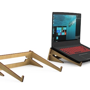 Laser Cut Easy Assembly Laptop Stand: Folding Design, Lightweight and ...