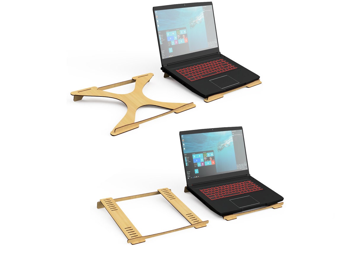 Set of 10 Laser Cut Laptop Stand Templates Variety Pack Adjustable ...
