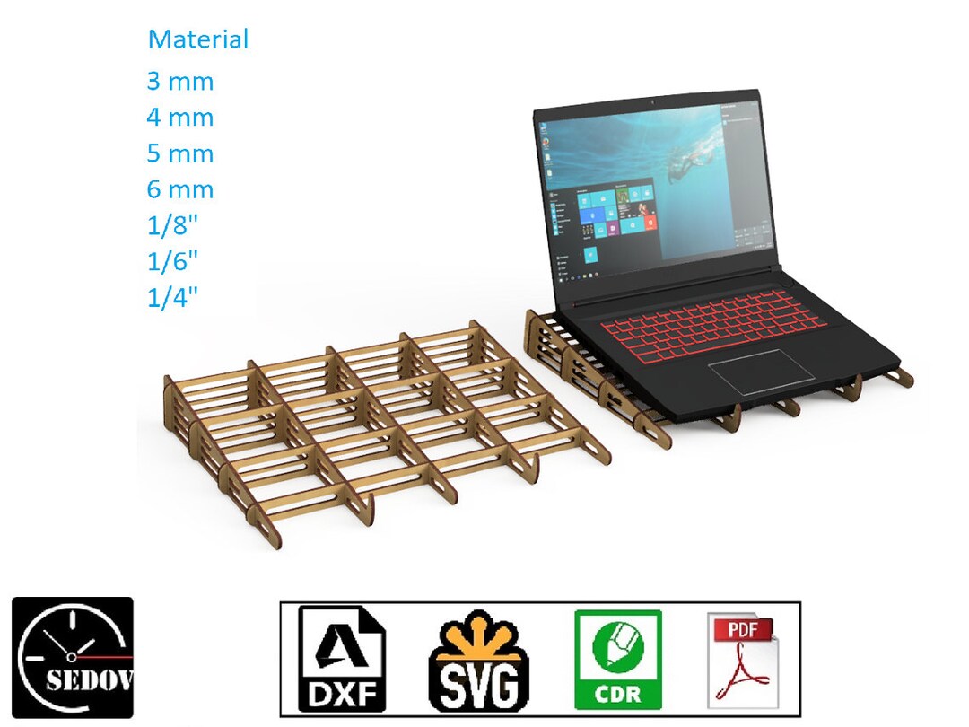 Laser Cut Stand for Gaming Laptop Constructor Great Ventilation ...