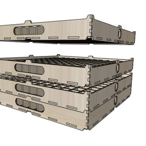Laser Cut Modular Storage Box With Sells for Various Small Items, Boxes ...