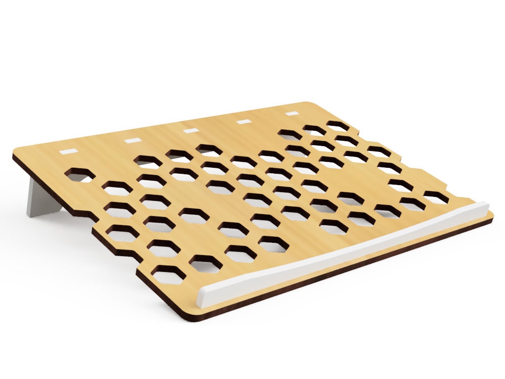 Laser Cut Simple Laptop Stand Easy Assembly Honeycomb - Etsy