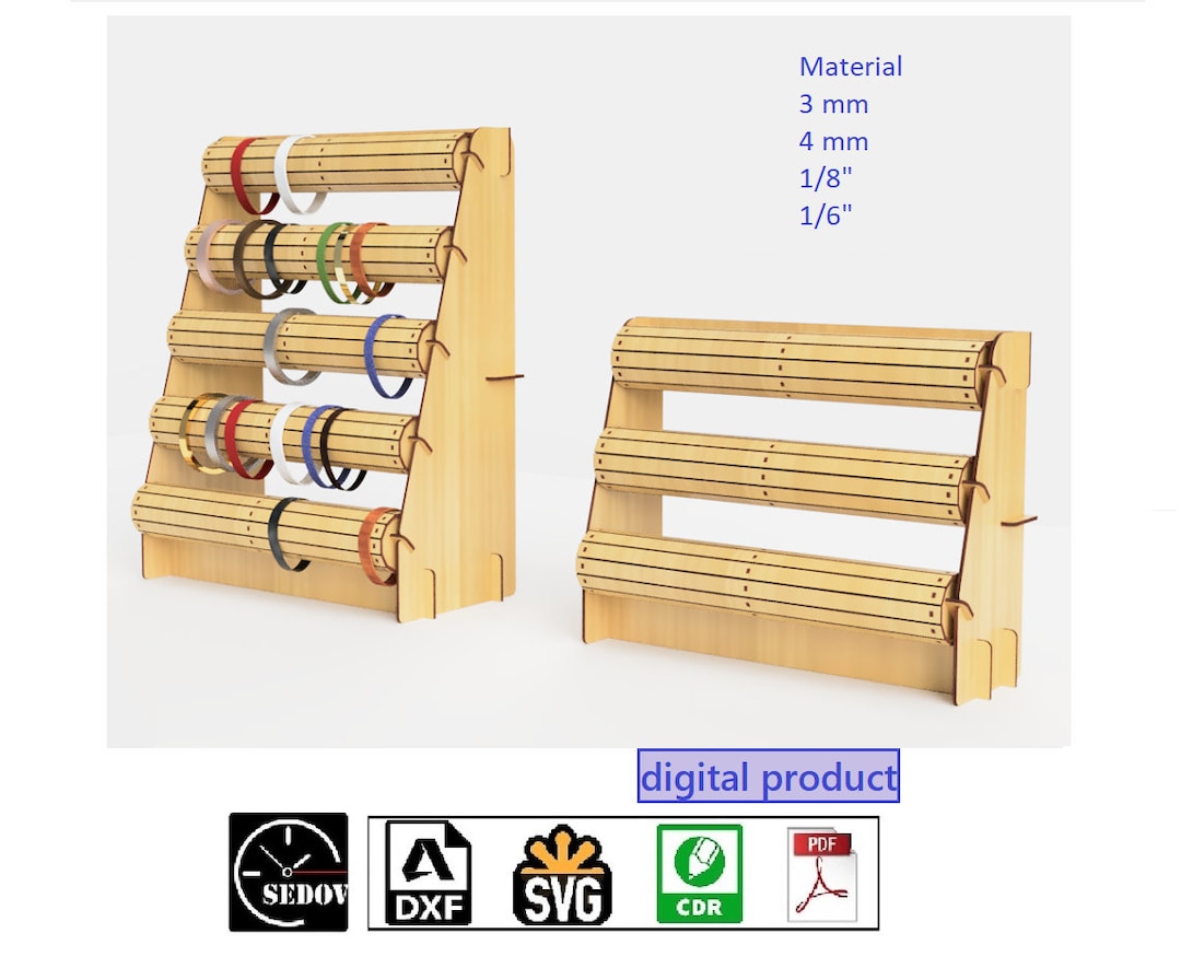 Laser Cut Bracelet Stand and Watch Stand - Stylish Storage for Your ...