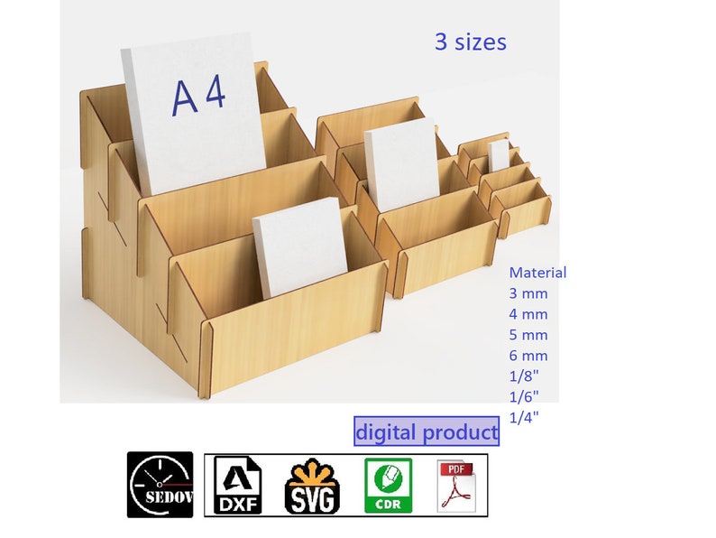 Laser Cut 4 Tier Display Case 3 Sizes - Shop Showcase for Promotional ...