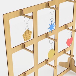 Laser Cut Template Key Chain Stand Kit Minimalist Key Chain Holder ...