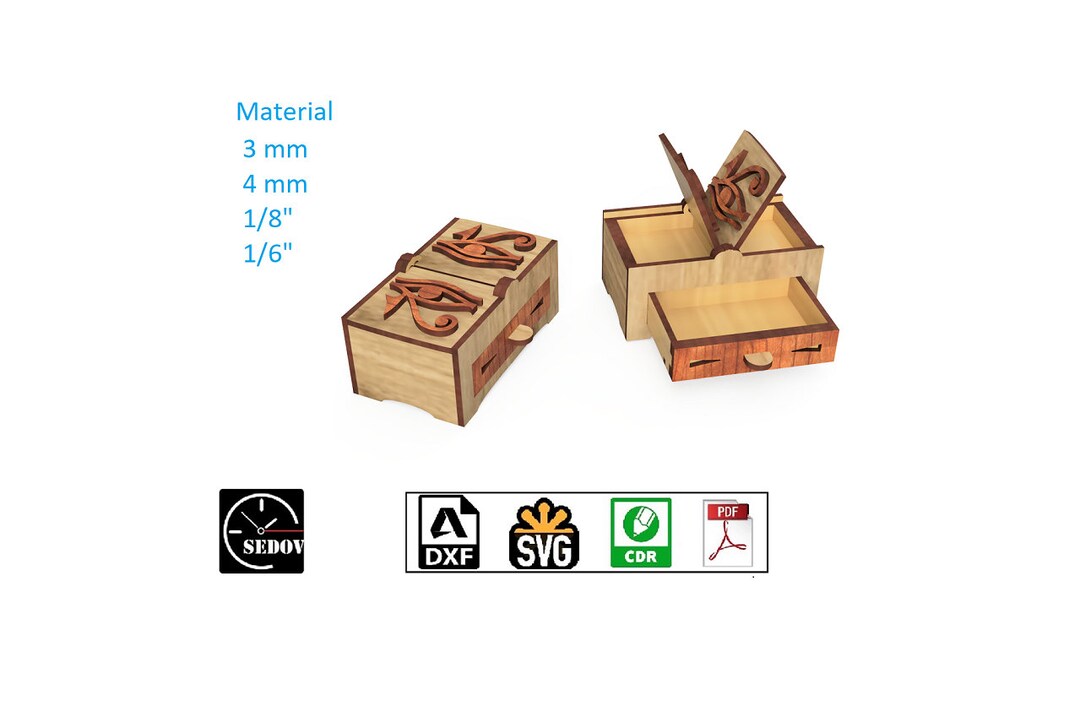Laser Cut Small Box Template for Board Games, Cards, and More Beautiful ...