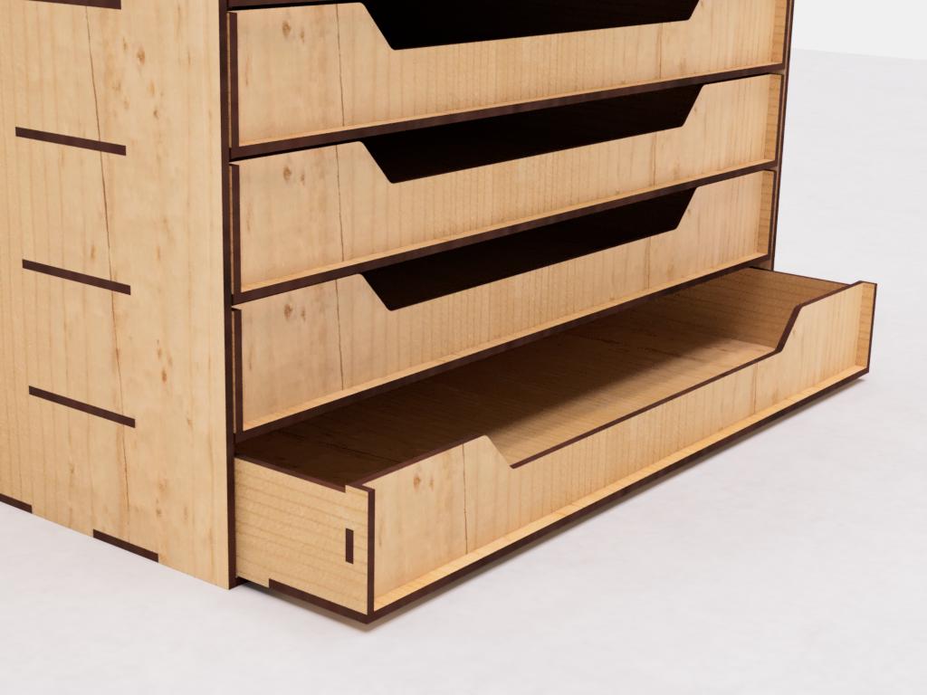 Laser Cut Desk Organizer for 8 Drawer, Drawer Box, Table Dresser, Hobby ...