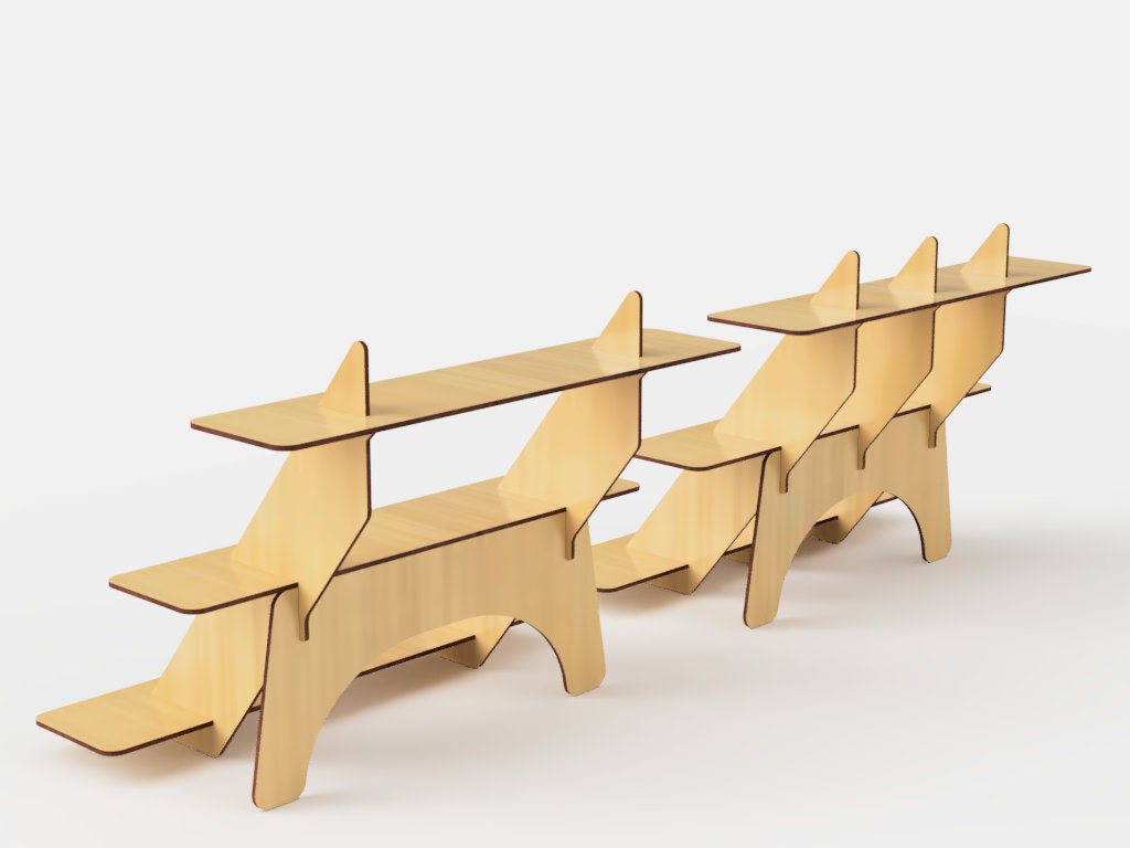 Laser Cut 3 Level Desktop Shelves 2 Sizes for Home or Office Decor ...