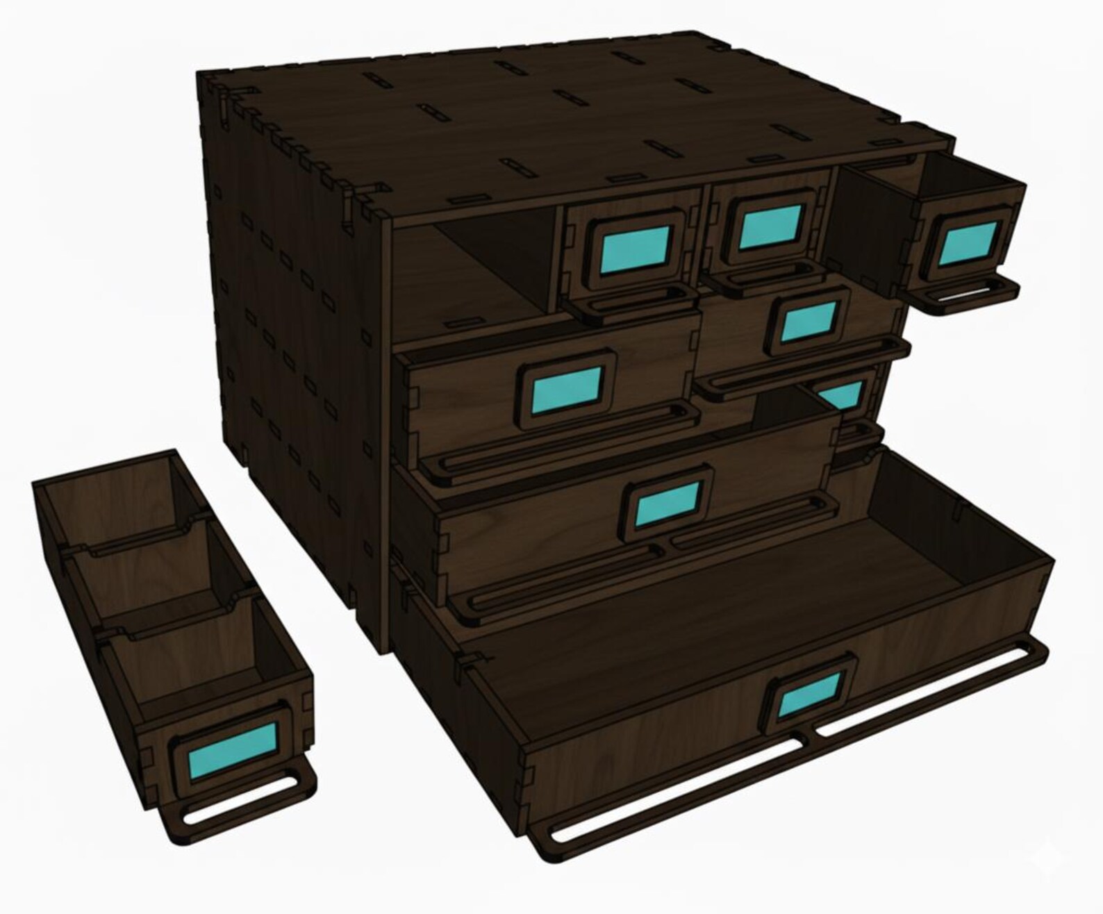 Laser Cut Modular Organizer Transformer With Drawer, for Storage Tool ...