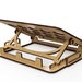 Laser Cut Laptop Stand Adjustable Tilt Height Large Honeycomb ...