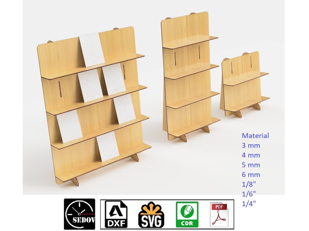 Laser Cut Retail Shelves Set 3 Sizes Showcase for Trade Shelve for ...