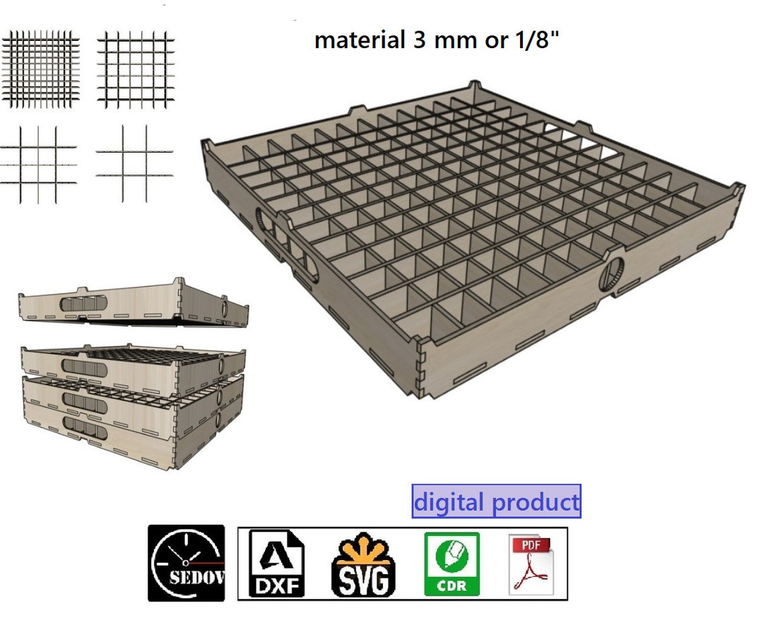 Laser Cut Modular Storage Box With Sells for Various Small Items, Boxes ...