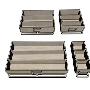 Laser Cut Modular Organizer Transformer With Drawer, for Storage Tool, DIY, Digital Files Svg ...