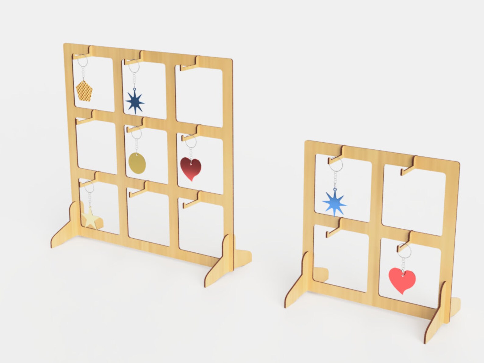 Laser Cut Template Key Chain Stand Kit Minimalist Key Chain Holder ...