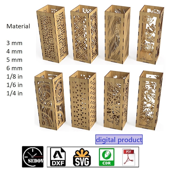 Laser Cut Wood Lamp - Etsy