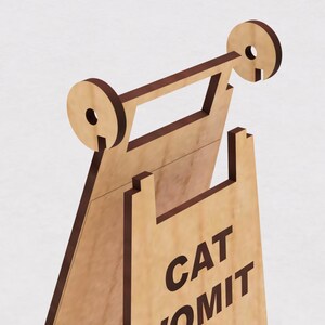 Laser Cut Cat Vomit Sign, Funny Gag Gift, Engraved Plaque Wet Floor ...