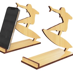 Convenient Surfing Phone Stand - Laser Cut Template for Hands-free ...