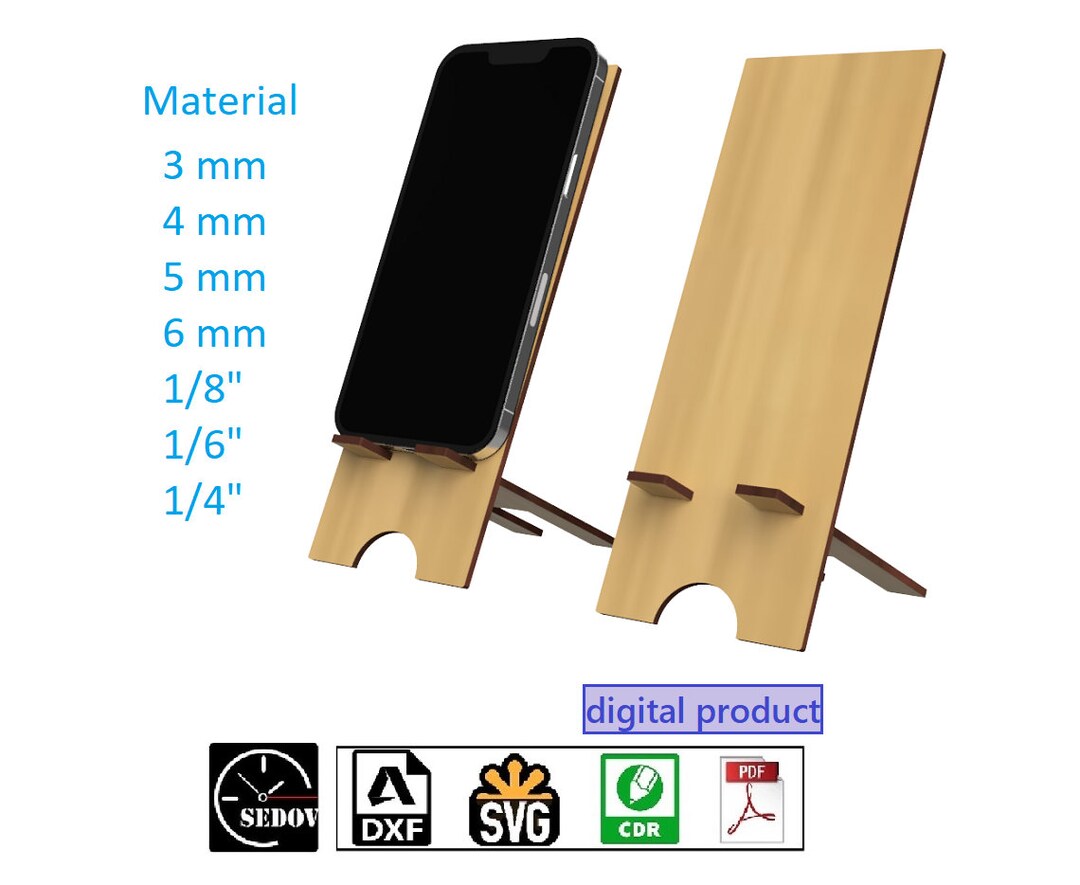 Laser Cut Rectangular Mobile Phone Stand: Portable, Versatile - Enjoy ...