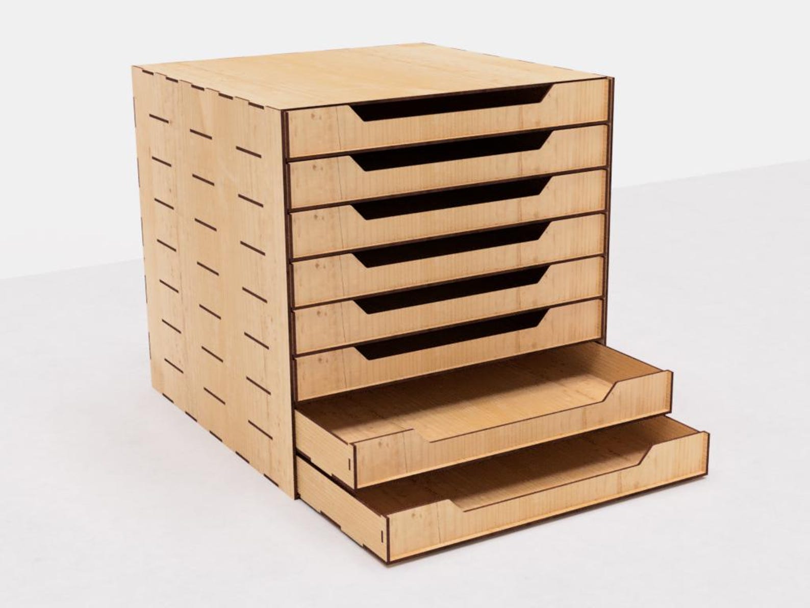 Laser Cut Desk Organizer for 8 Drawer, Drawer Box, Table Dresser, Hobby ...
