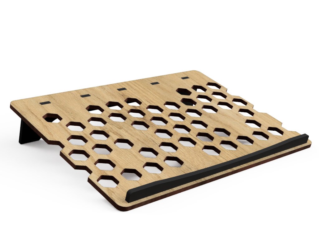 Laser Cut Simple Laptop Stand Easy Assembly Honeycomb - Etsy