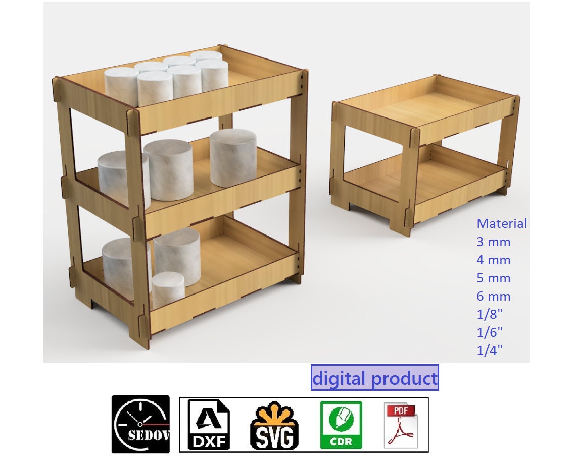 Laser Cut Storage Shelves Tool Racks Svg Files - Retail Shelving ...