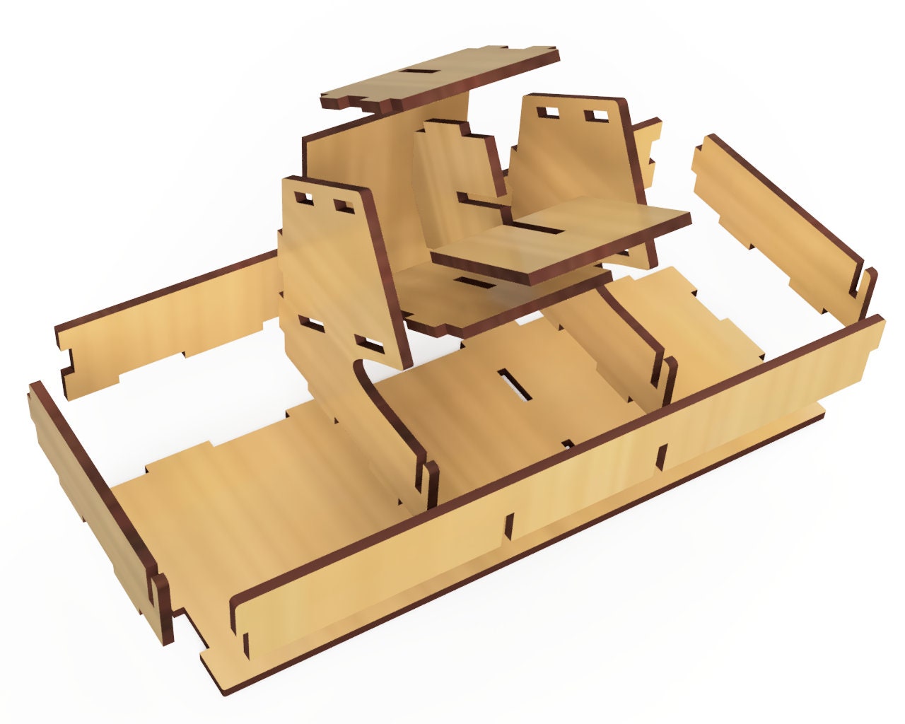 Laser Cut Desktop Organizer Vector Files Versatile Stationery - Etsy ...