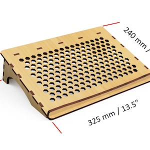 Laser Cut Laptop Stand With Ventilation Holes - Ergonomic and ...