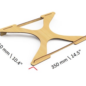 Laser-cut Laptop Stand Template: Optimal Ventilation With Minimalistic ...