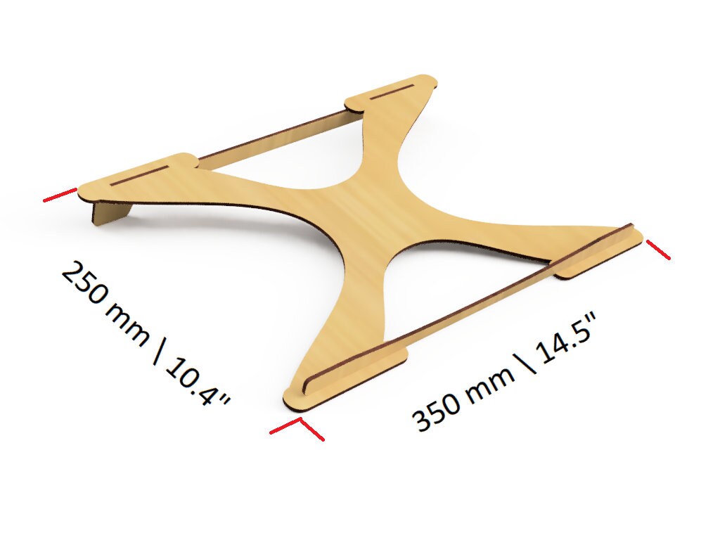 Laser-cut Laptop Stand Template: Optimal Ventilation With Minimalistic ...