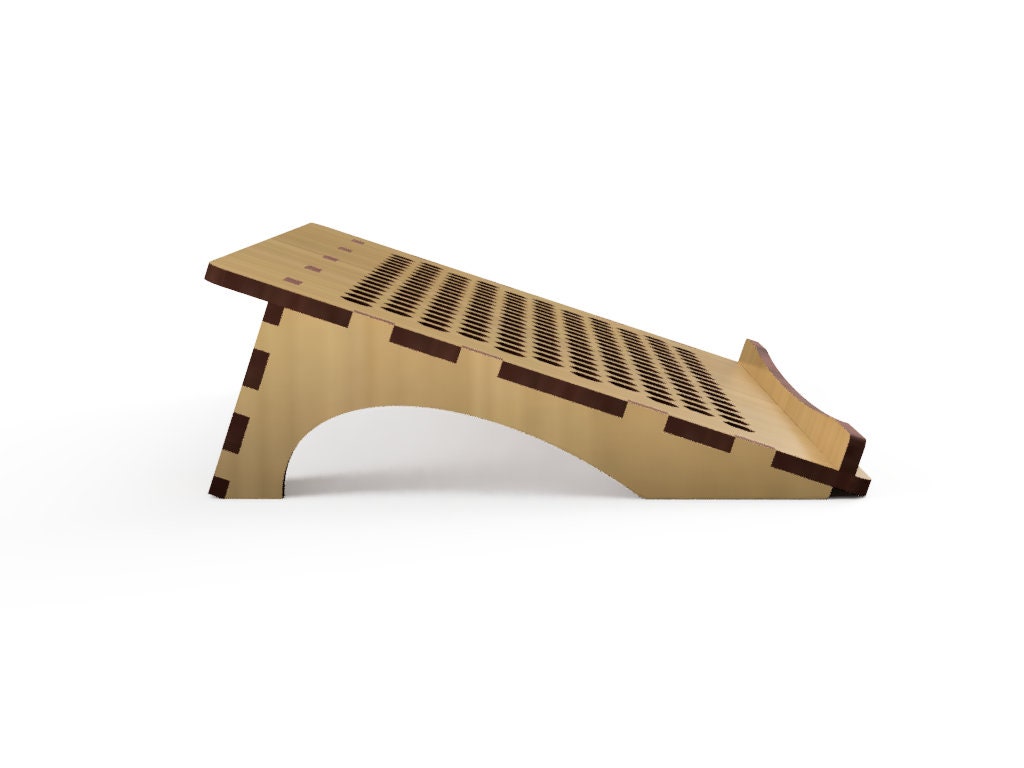 Laser Cut Laptop Stand With Ventilation Holes - Ergonomic and ...