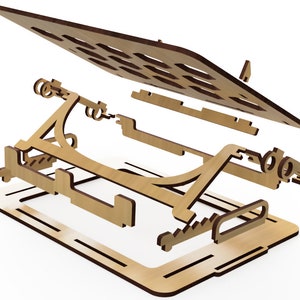 Laser Cut Laptop Stand Adjustable Tilt Height - Large Honeycomb ...