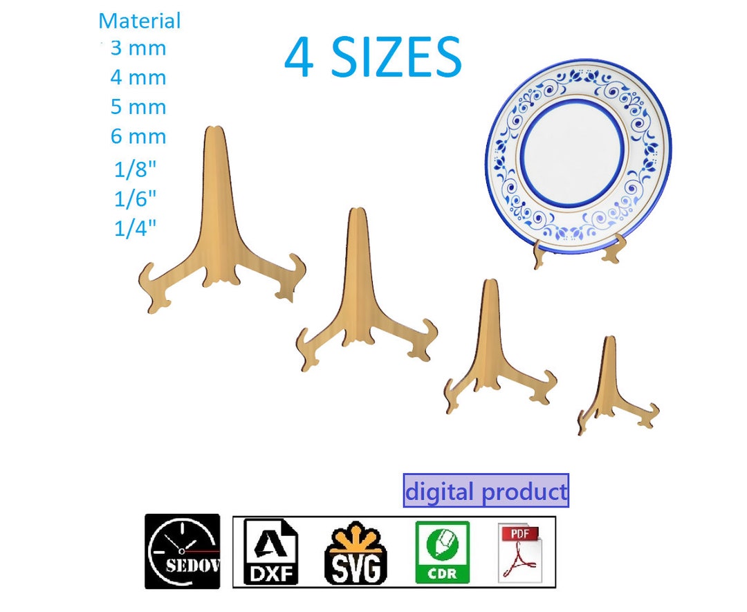 Laser Cut Easel Stand 4 Sizes, Photo Frame Display, Plate Stand, Picture Holder, Frame Support ...