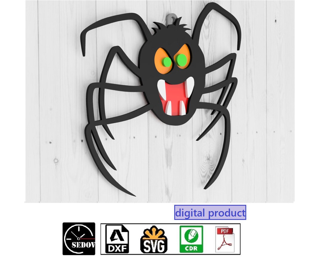 Get Creepy With Laser Cut Evil Toothed Spider Template Perfect for ...