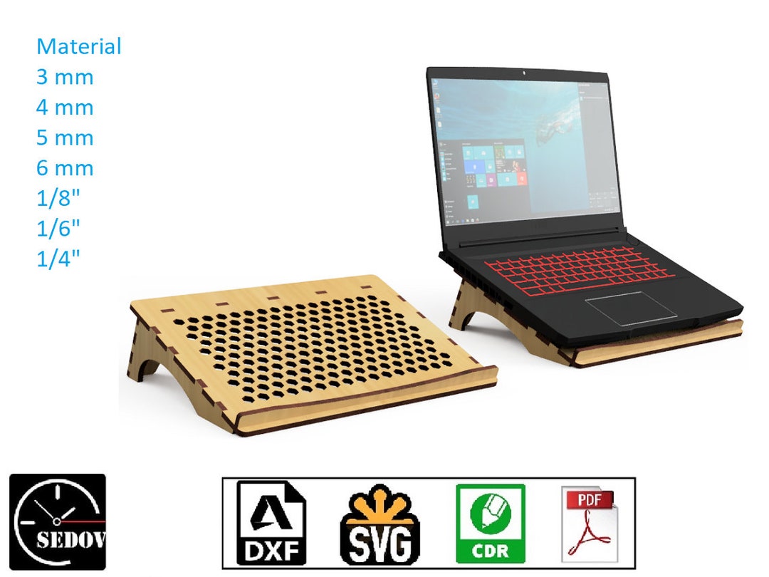 Laser Cut Laptop Stand With Ventilation Holes Ergonomic and Convenient ...