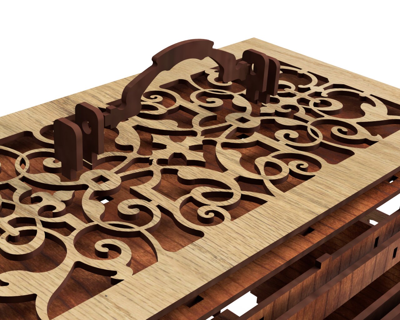 Laser Cut Rustic Wooden Chest With Lockable Hinged Lid - Etsy