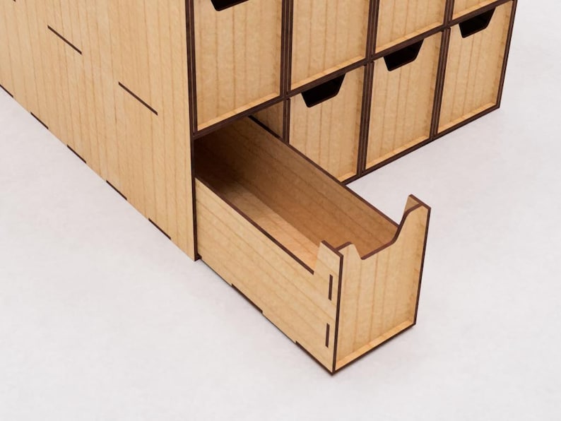 Laser Cut Card Box for CCG MTG Catalog Box Filing Cabinet Drawers for ...
