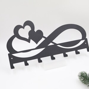 Infinity Heart Key Holder,key Hook - Wall Mounted Metal Hook Rack for ...