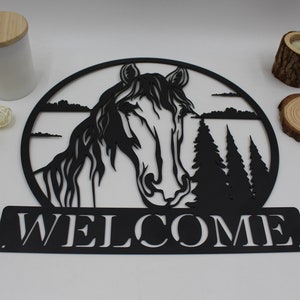 Personalized Horse Metal Sign - Custom Equestrian Name Wall Art - Horse ...