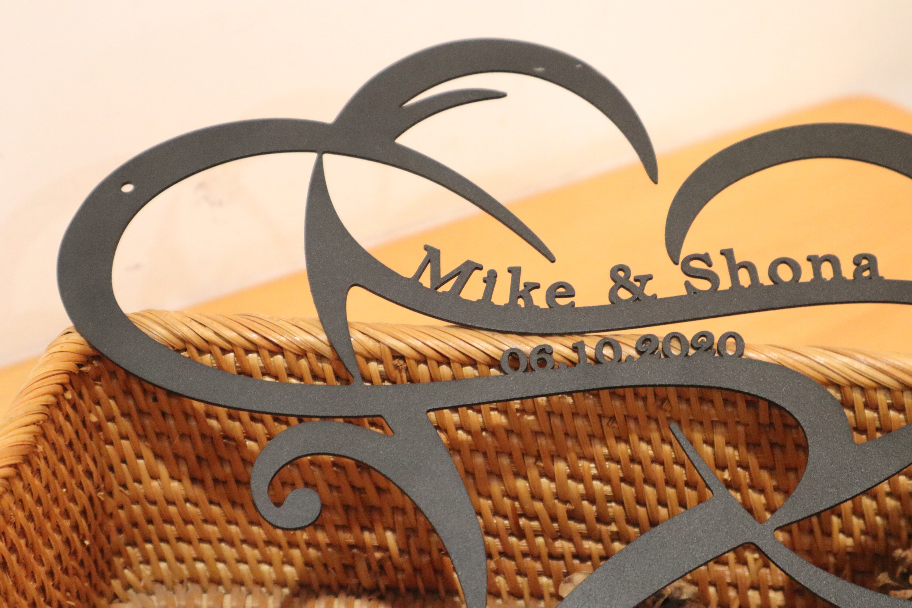 Personalized Couples' Names and Date Eternal Love Symbol Infinity Heart ...