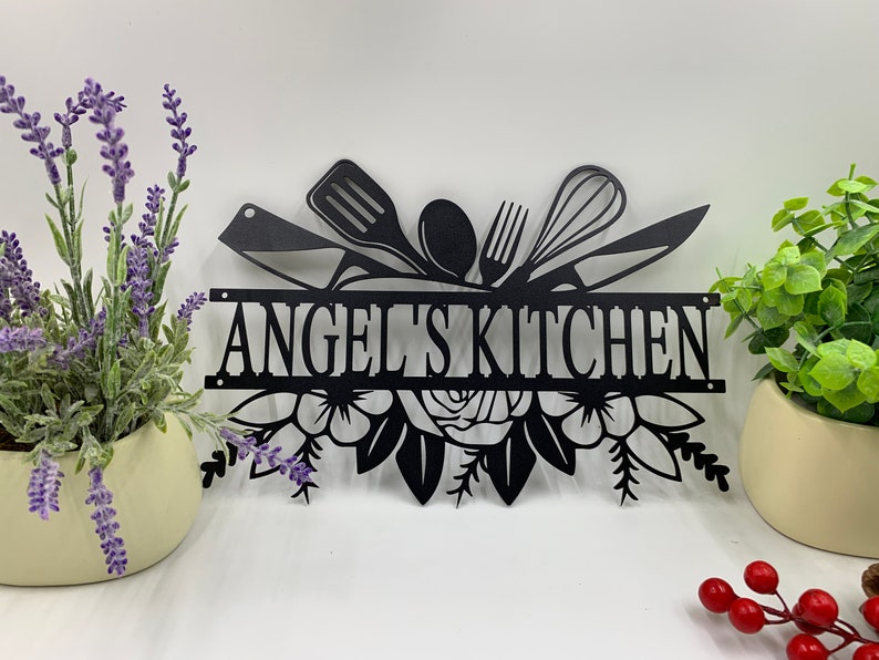 Custom Kitchen Name Metal Sign Personalized Kitchen Wall Art - Etsy