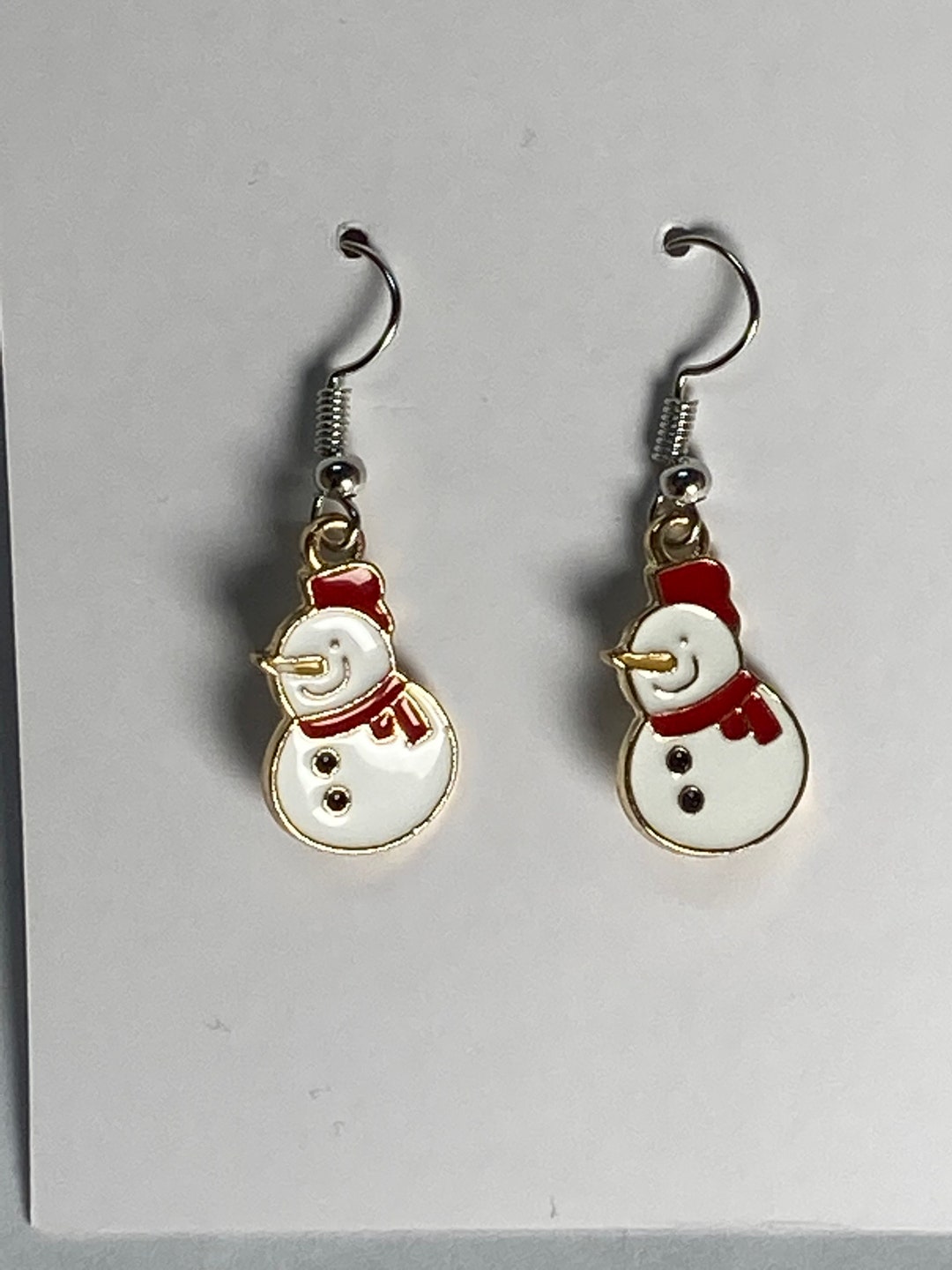 Cute Snowman Earrings - Etsy