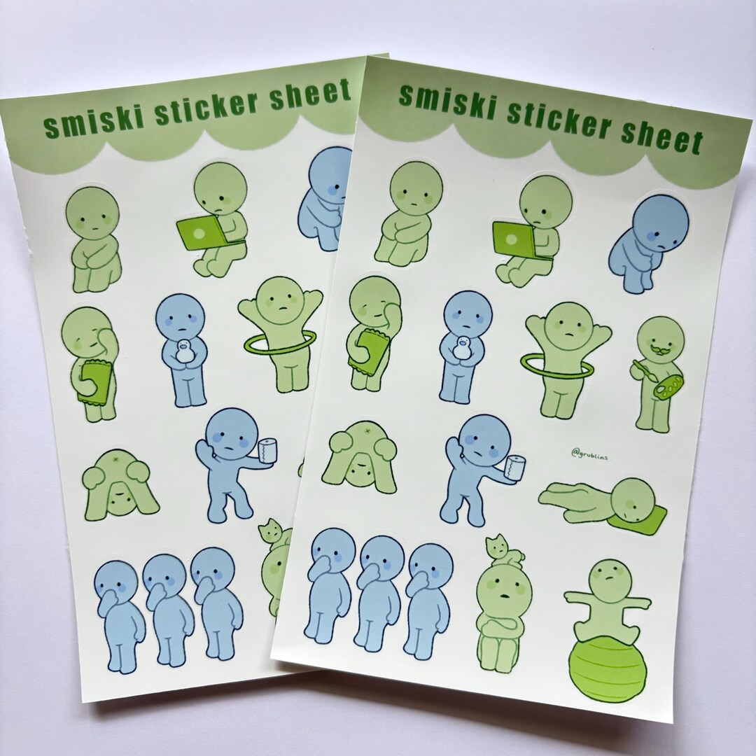 Smiski Sticker Sheet - Etsy