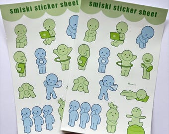 Smiski Sticker Sheet - Etsy