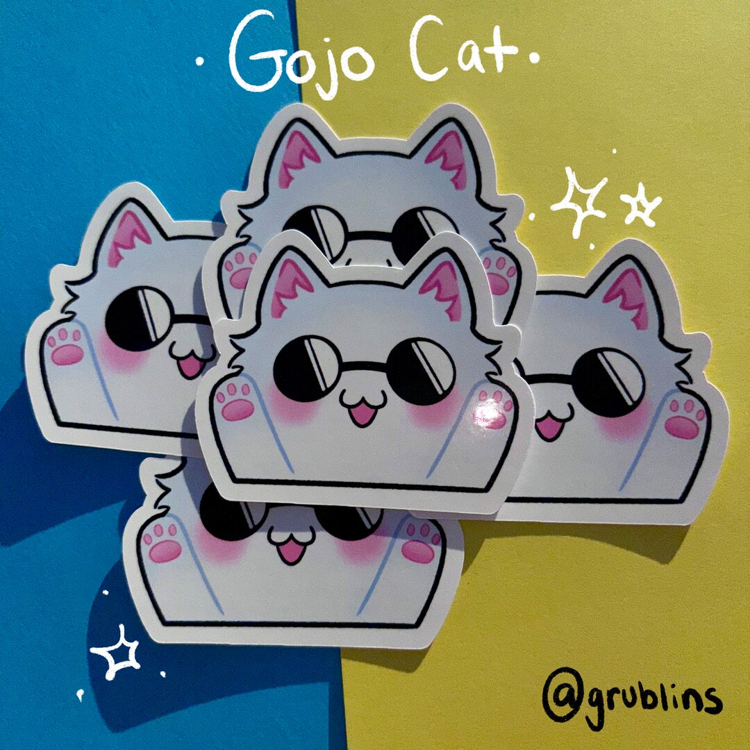 Gojo Cat Sticker From Jjk - Etsy