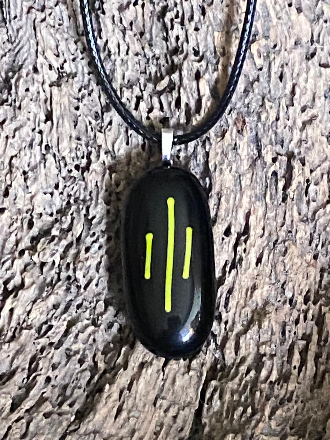 Our 'gillian' Design in Yellow Fused Glass Oval Necklace and Earring ...