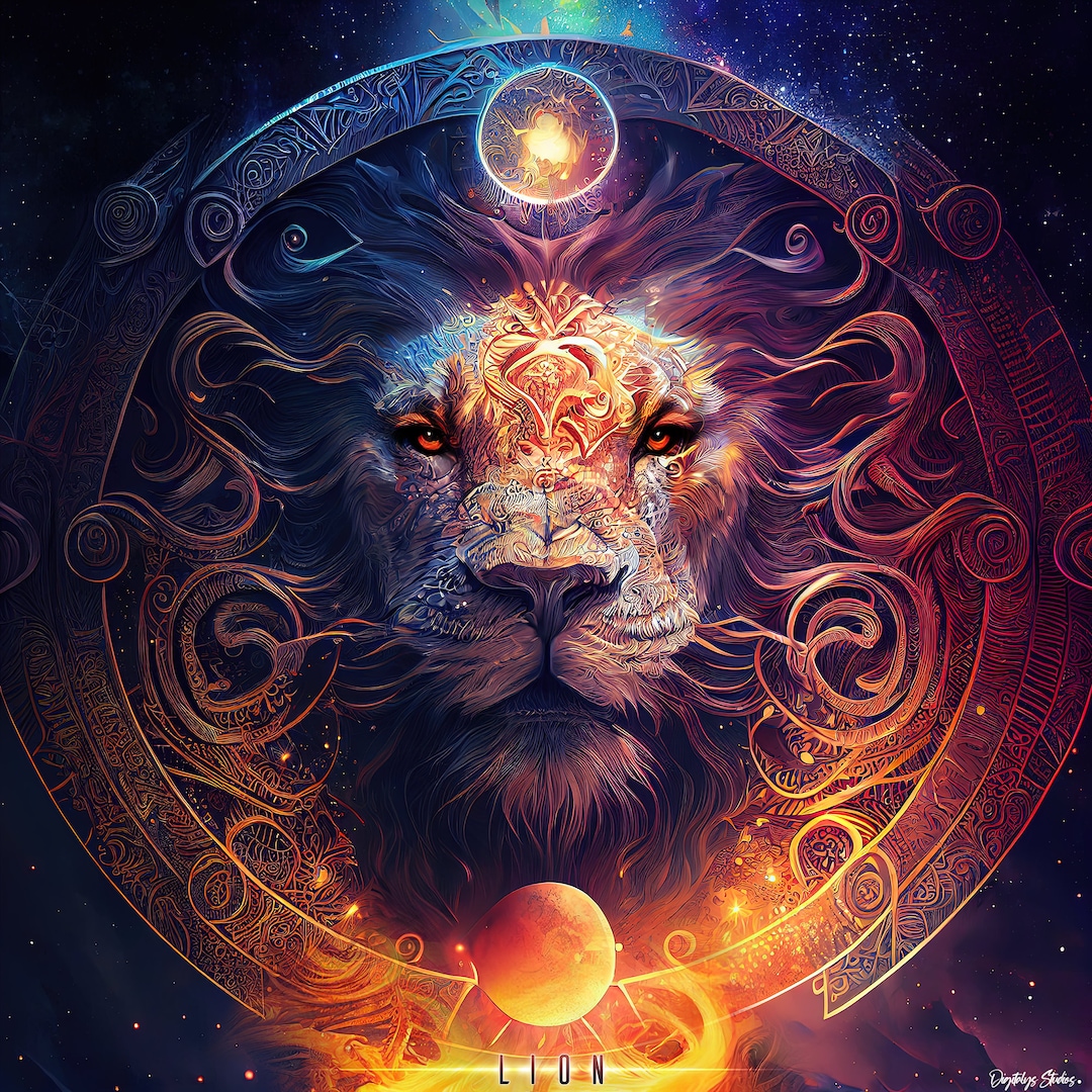 Lion Zodiac Sign - Etsy