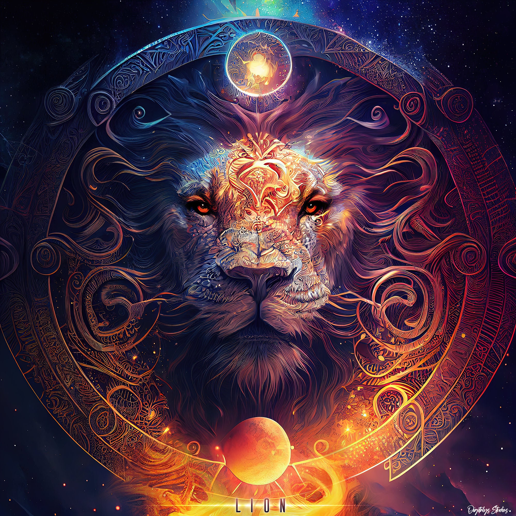 Lion Zodiac Sign - Etsy