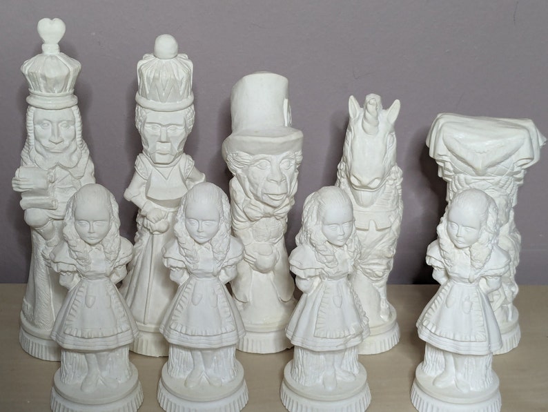 Large Alice in Wonderland Latex Chess Mold's - Etsy