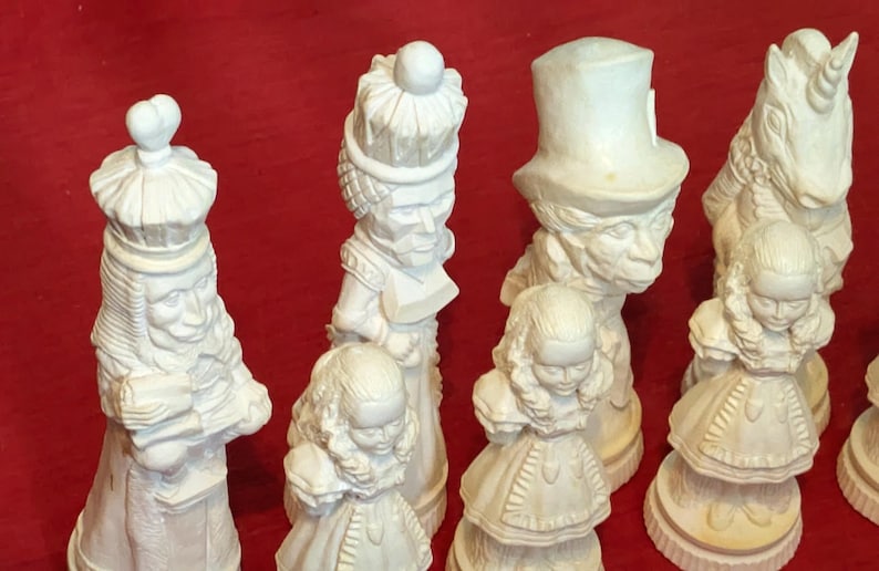 Large Alice in Wonderland Latex Chess Mold's - Etsy
