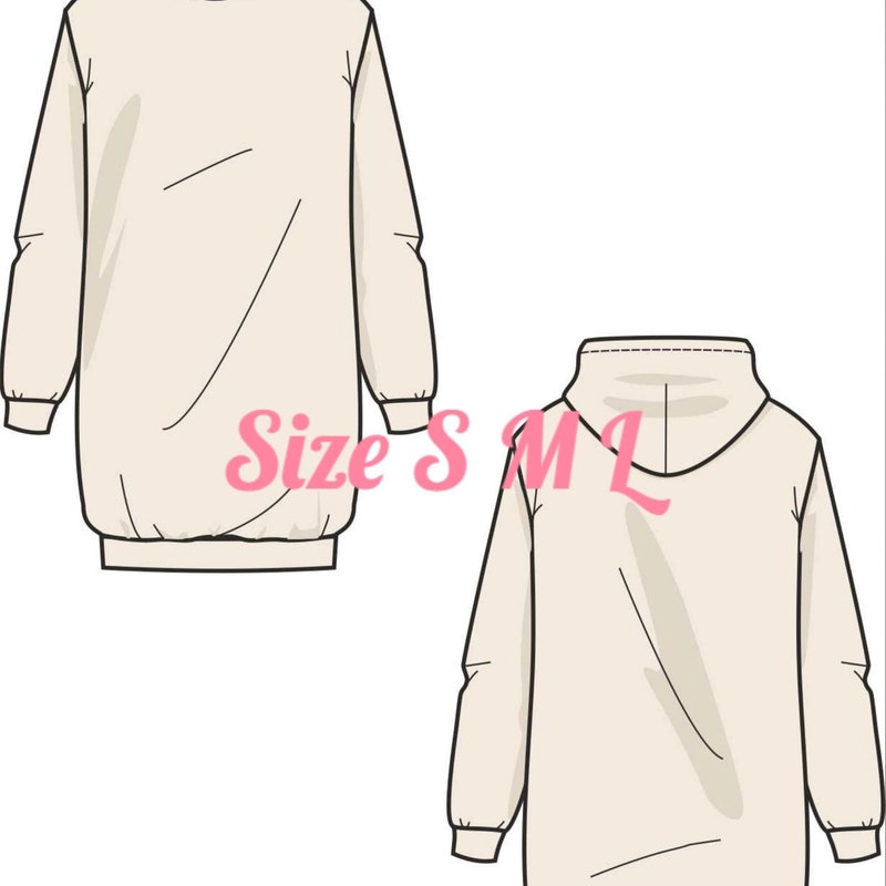 Hoodie Dress Pattern - Etsy