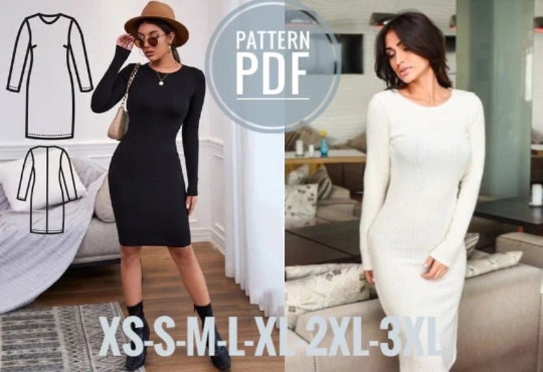 Viola Dress PDF Pattern Sewing Patterns for Women Basic PDF Woman Dress ...